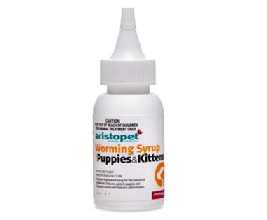 Aristopet Puppy & Kitten Worm Syrup 50mL (1.7 fl oz) - Cats & Kittens