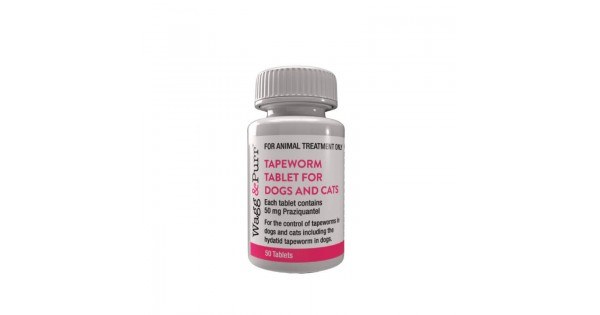 Generic Tapeworm Tablet for Dogs & Cats 50 Tablets - Virbac Tapewormers
